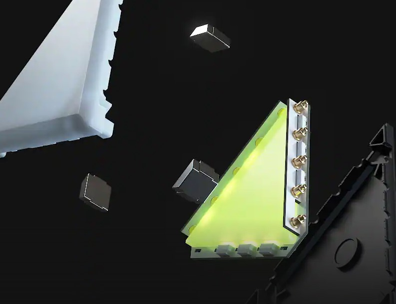 CORSAIR iCUE LC100 RGB LED PC Case Accent Mini Triangle Lighting Panels ...