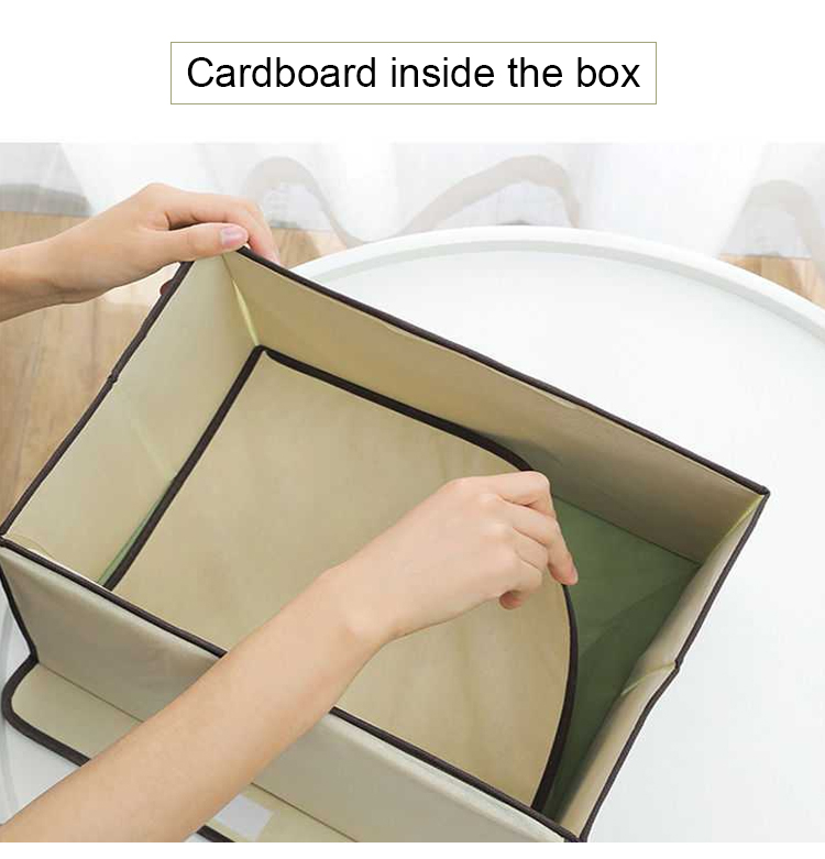 2 in 1 Korean Storage Box Foldable Linen Cloth Collapsible Storage Cube ...