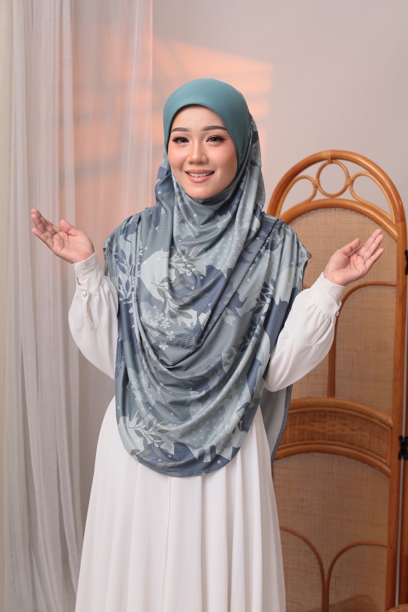 Tudung Sarung Instant Pleated Printed Kedut Bahu bidang 60 | Shopee ...