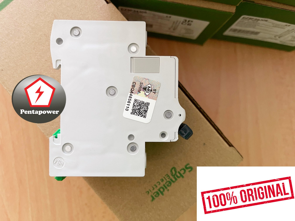 SCHNEIDER MCB 2POLE 4.5KA EASY9 EZ9F34206 EZ9F34210 EZ9F34216 EZ9F34220 EZ9F34232 EZ9F34263 ...