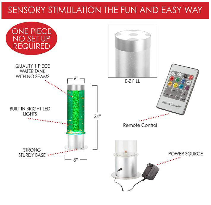 Sensory Bubble Tube 2 feet Artificial Fish Multi sensory Room Autism ...