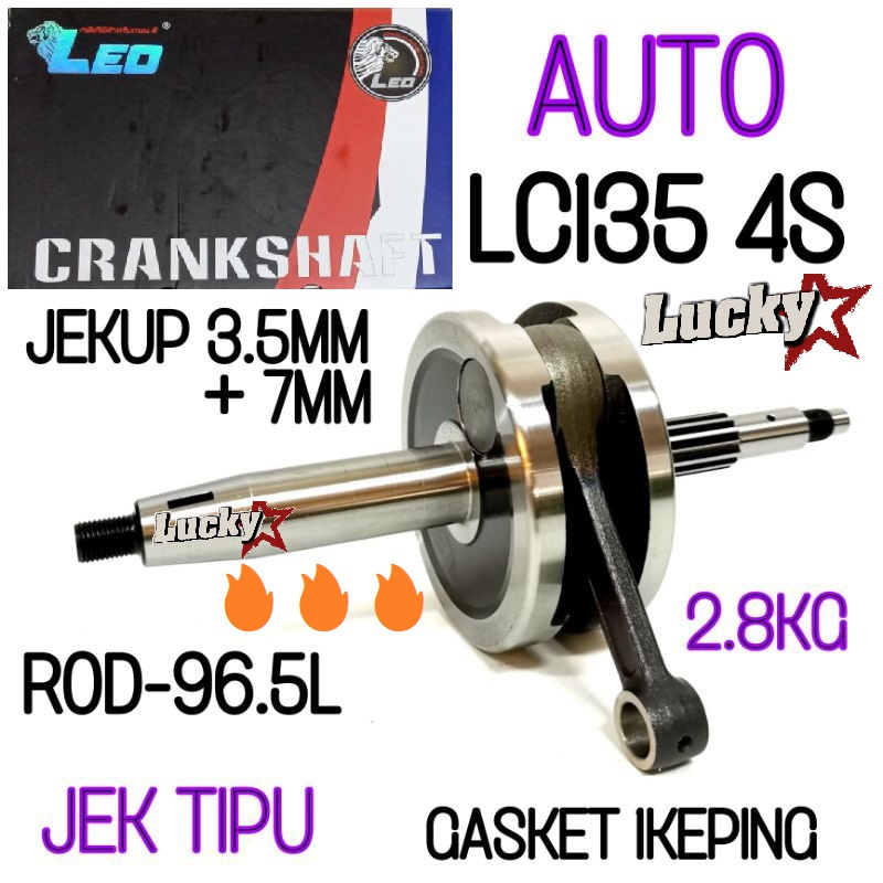 Y15-ZR / LC135 LEO THAI RACING CRANKSHAFT JEK 7MM (3.5MM) ROD 96.5L (JET TIPU/GASKET SEKEPING ...