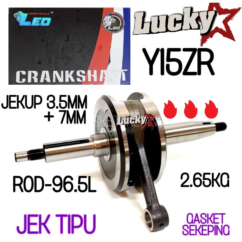 Y15-ZR / LC135 LEO THAI RACING CRANKSHAFT JEK 7MM (3.5MM) ROD 96.5L (JET TIPU/GASKET SEKEPING ...