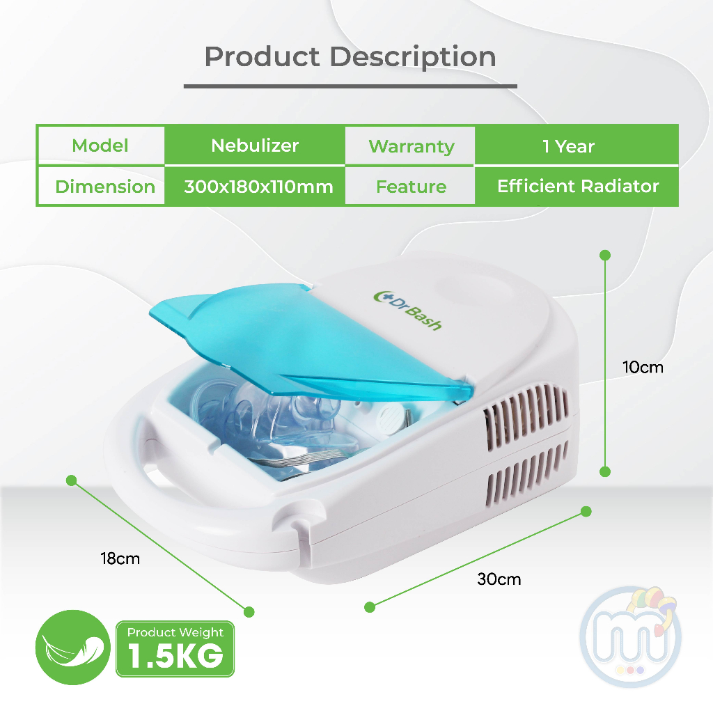 [ KKM LULUS ] DrBash Compressor Nebulizer Portable Air-Compressing ...
