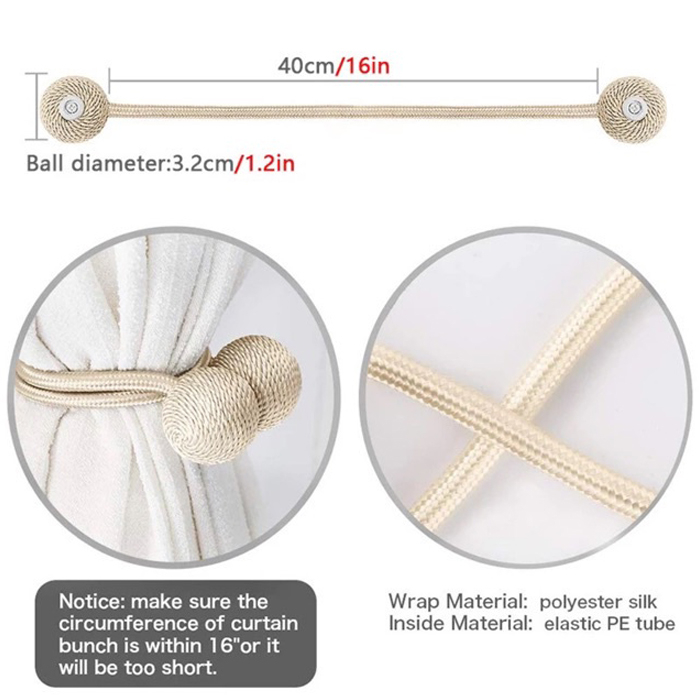 KKC 1Pcs Pengikat Langsir Magnet / Magnetic Curtain Tieback Ball ...