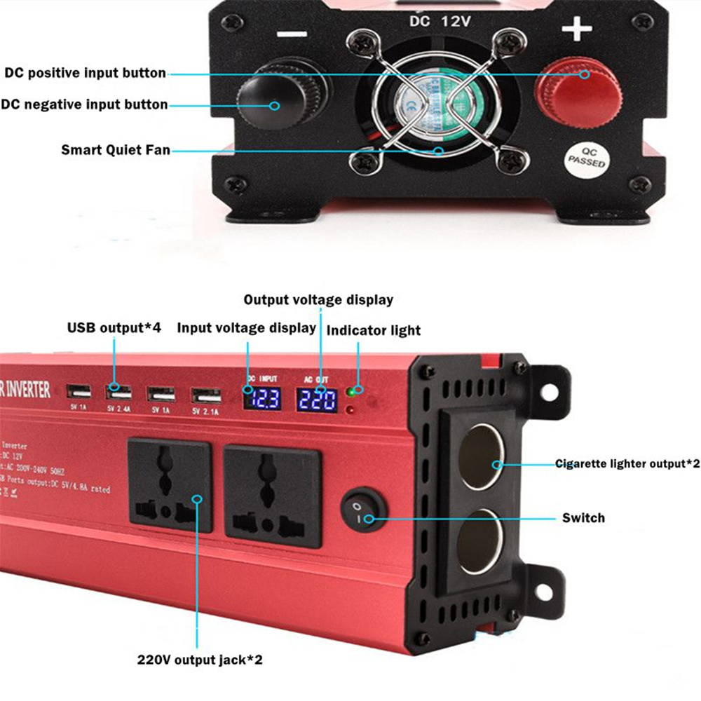 JOYUHON Solar Power inverter System 6000W Car Power Inverter with 18W ...