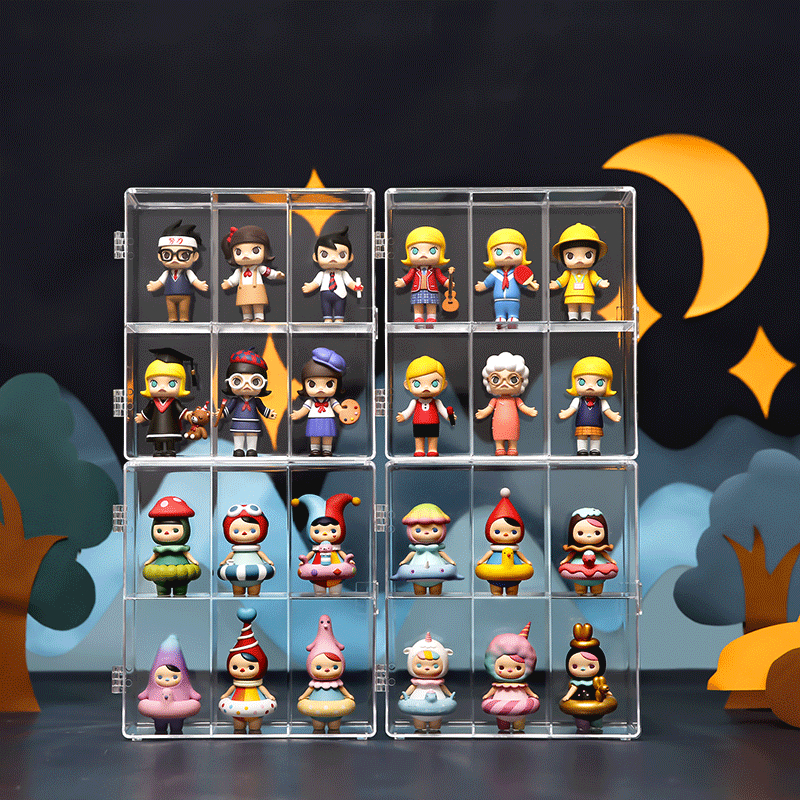 Doll Toy Pop Mart Display Box Rack Box Storage Transparent Dustproof ...