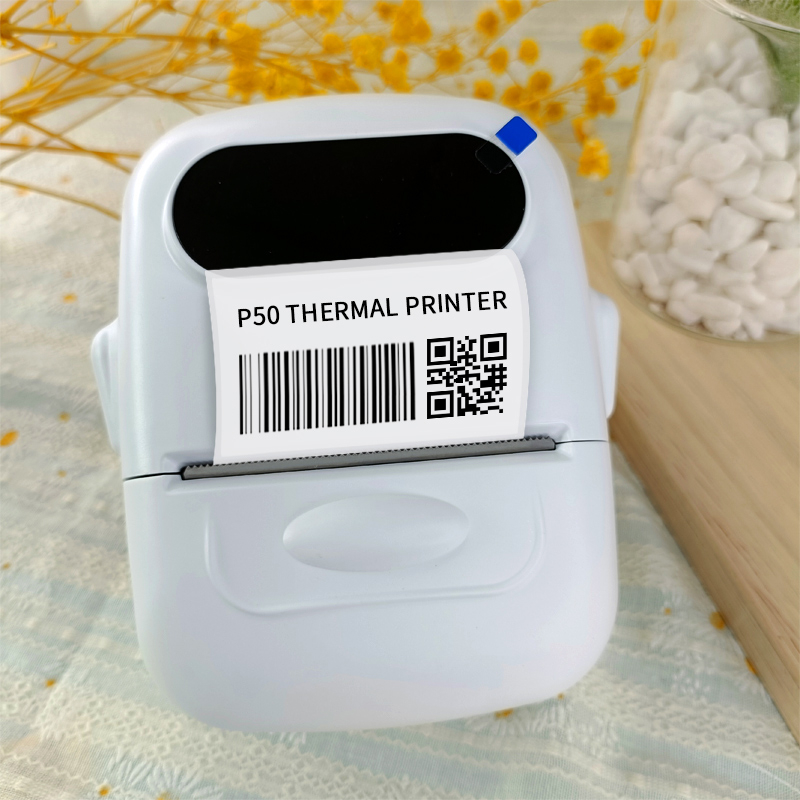 Label Sticker Printer P50 Bluetooth mini portable Barcode tag printing ...