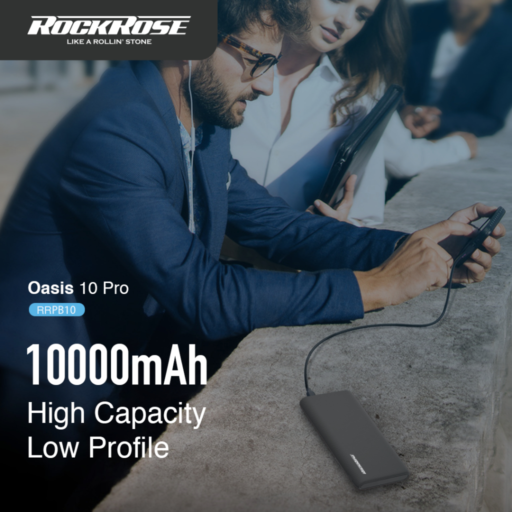 Rockrose Oasis 10 Pro 10000mAh PD & QC 3.0 Power Bank - Black | Shopee ...