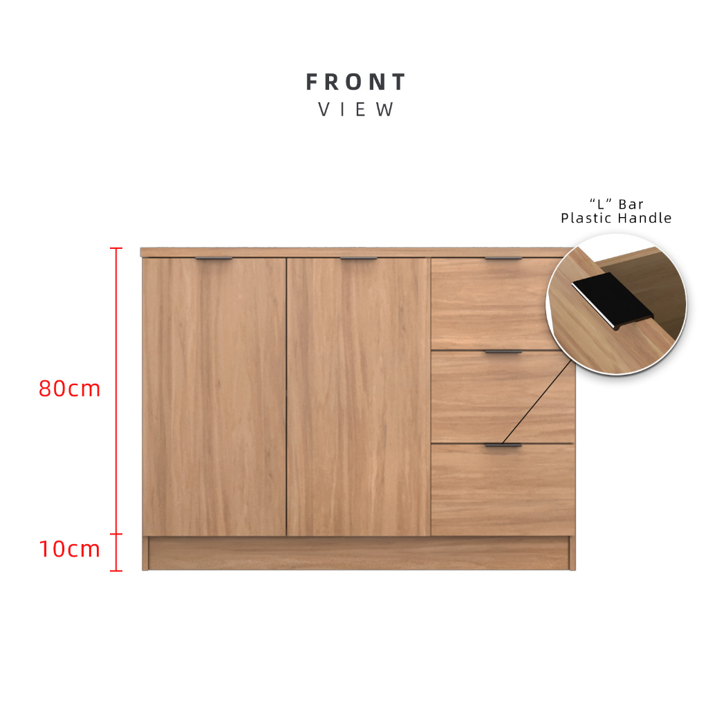 [FREE Shipping] Homez Riley Series Full Melamine Kitchen Cabinets Base ...