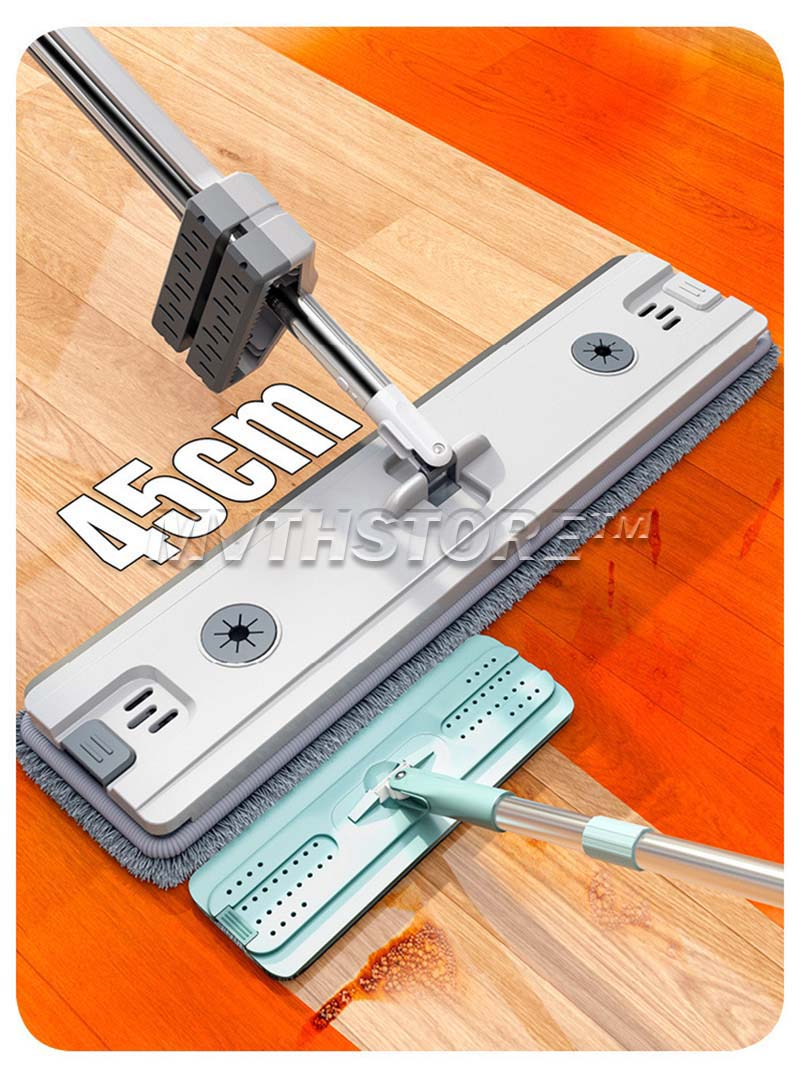 New 45CM Squeeze Mop Heavy Duty XL Size Mop Hands Free Self-Wringing ...