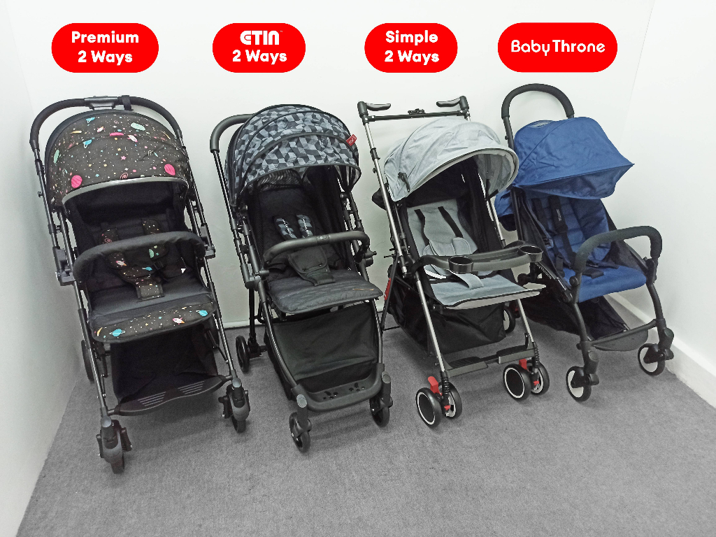 2 Way Baby Stroller Foldable Lightweight Newborn Travel Trolley Bayi ...