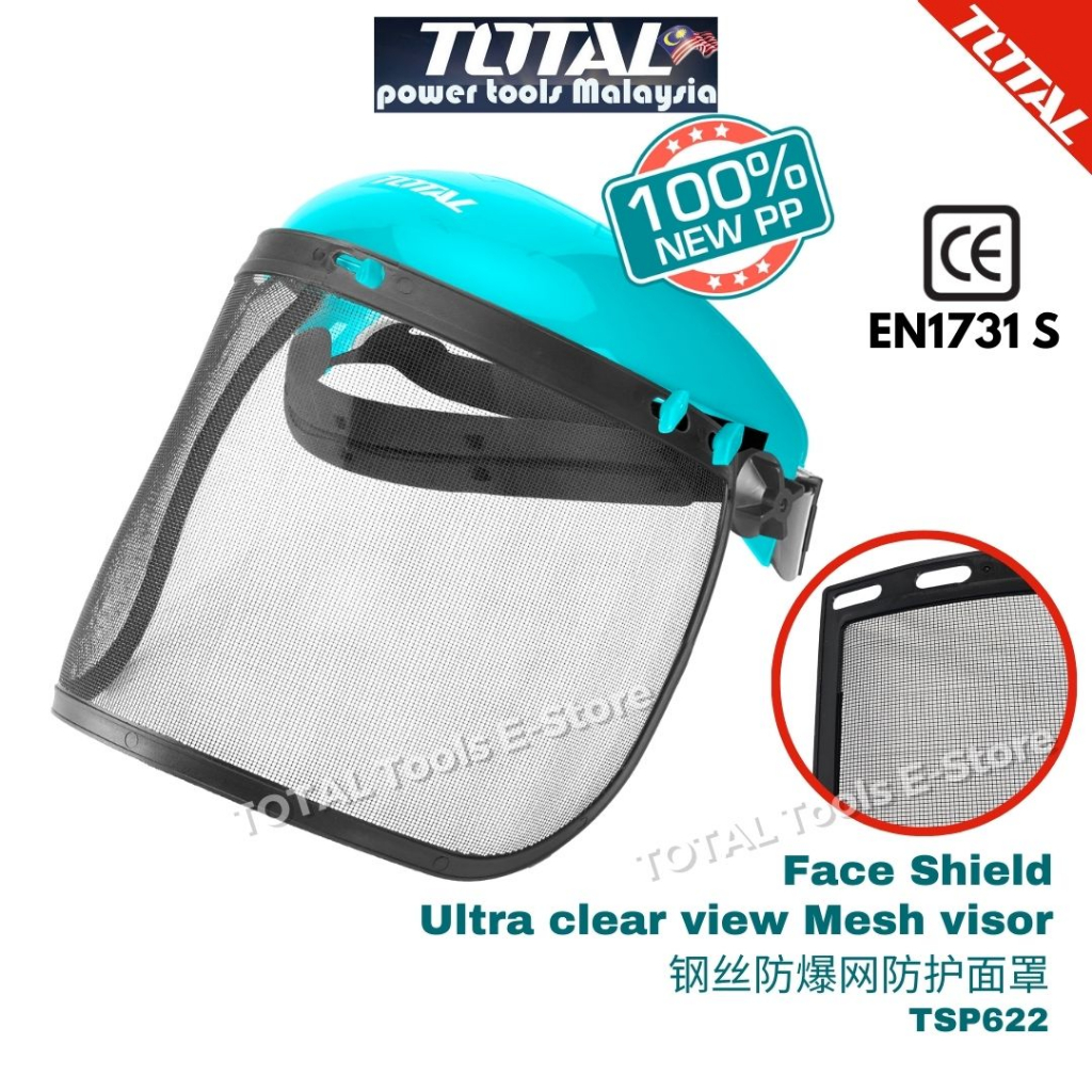TOTAL Face Shield w/ Ultra clear view Mesh visor / Protective Mesh ...