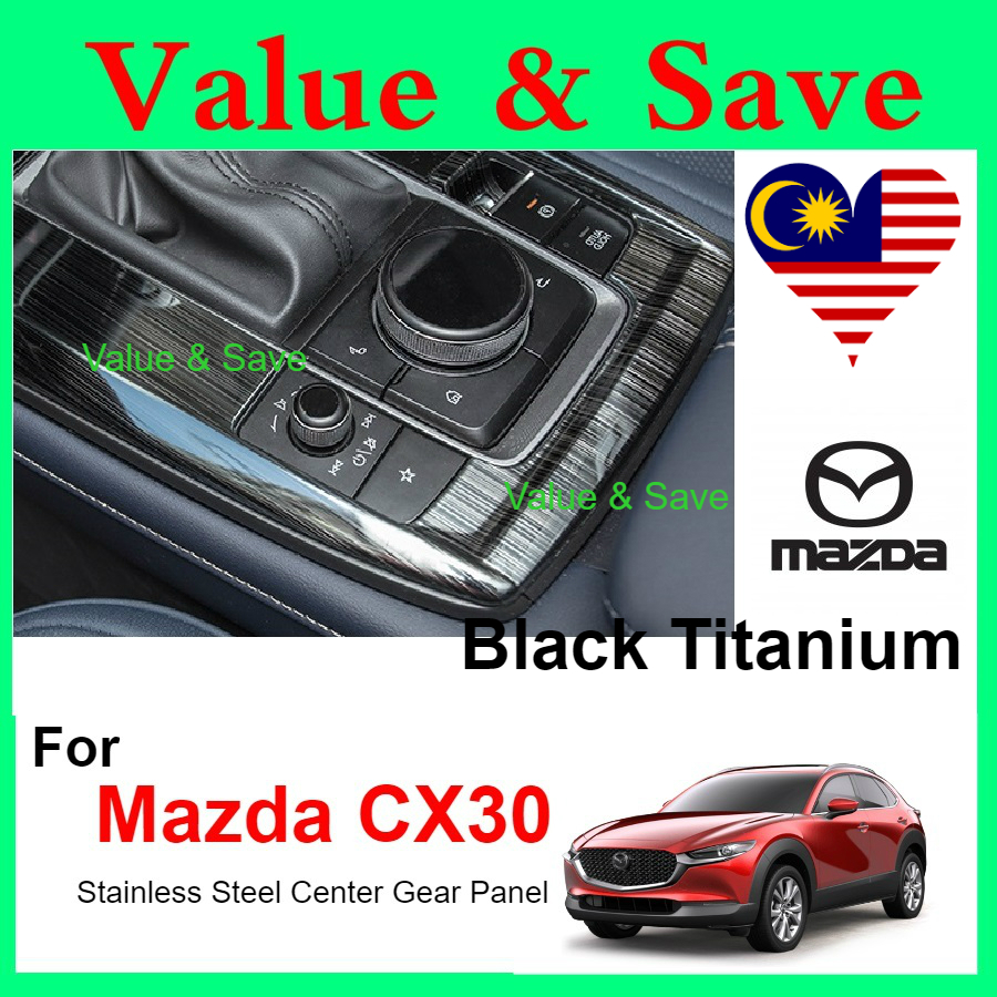 Mazda CX-30 CX30 Black Titanium Central Gear Stainless Steel Panel ...