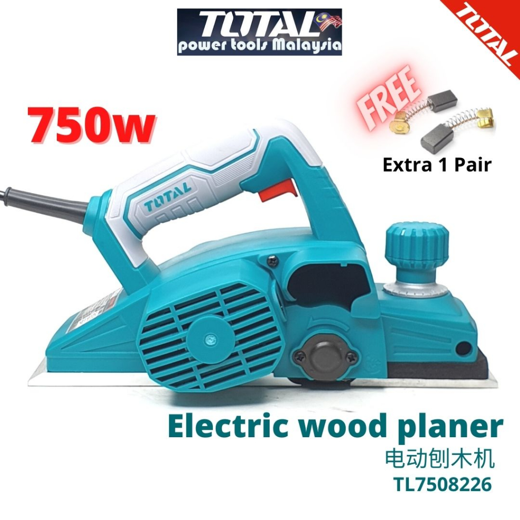 TOTAL Electric Wood Planer 750w [ Aluminium Base ] ketam kayu 电动刨木机 ...