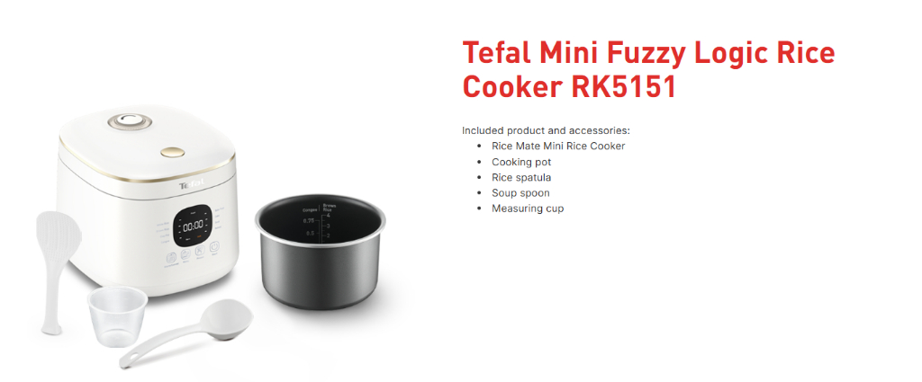 Tefal Mini Cooker 0.7L Digital Rice Cooker RK5151 (NEW) / RK5001 Fuzzy ...