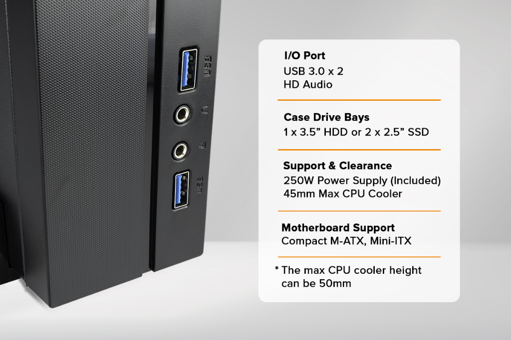 Tecware Core Mini & Core Slim SFF Matx PC CASE With 250W PSU Inluded ...