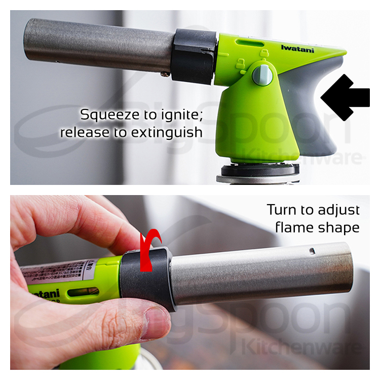 [ORIGINAL] IWATANI CB-TC-CKGR Cooking Torch Pro Max Butane Gas Torch ...