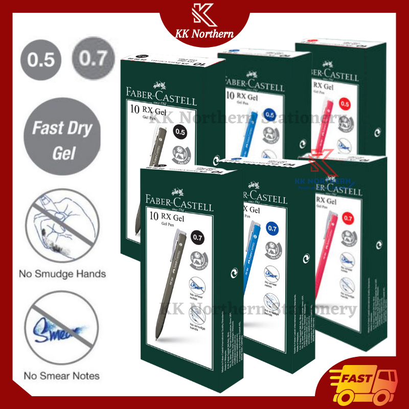 Faber-Castell RX GEL Gel Pen 10pcs/box 0.38mm / 0.5mm / 0.7mm Pen ...