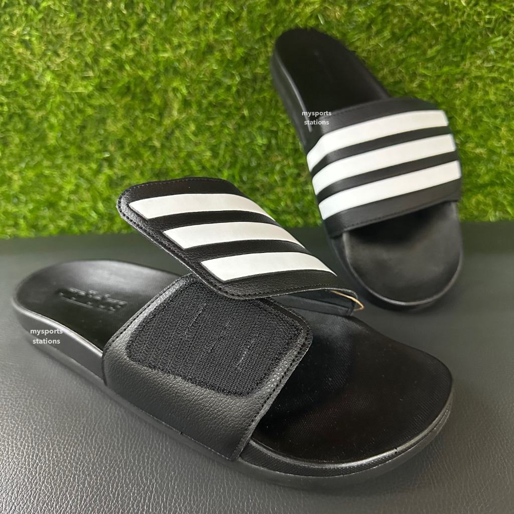 adidas Mens Adilette Comfort Adjustable Bandage Slides | Sandals ...