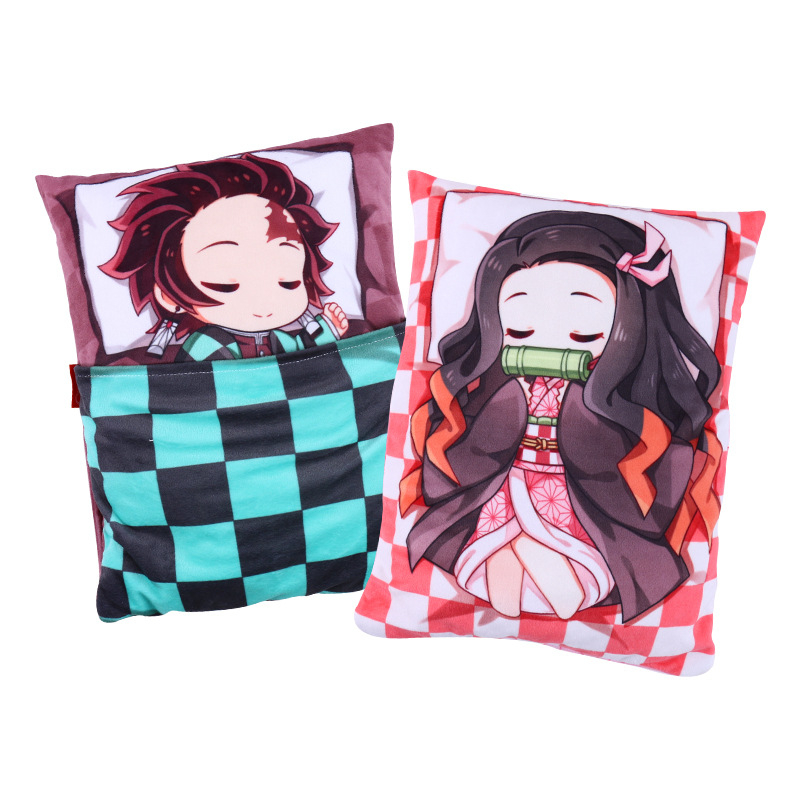Demon Slayer Anime Tanjiro Nezuko Zenitsu Plush Pillow Doll Demon ...