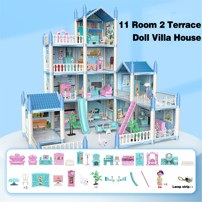 DIY Doll House Model Toy pretend Play Princess Dream Castle Gift Toys ...