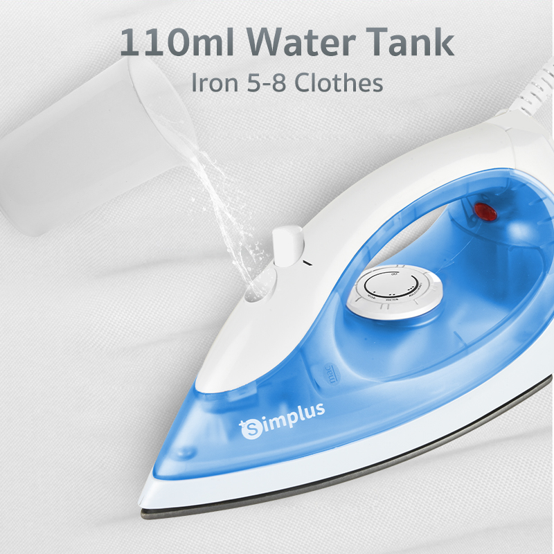 Simplus Iron Steam Garment Steamer Iron Non Stick Soleplate 1300W Power ...