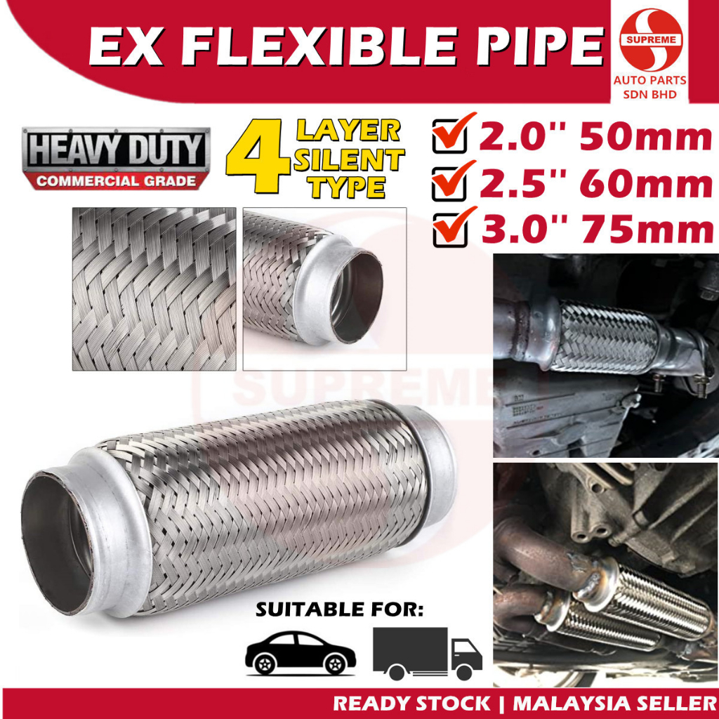 S2U Exhaust Flexible Pipe Steel 4 Layer For Car 4x4 Truck Isuzu Hicom ...
