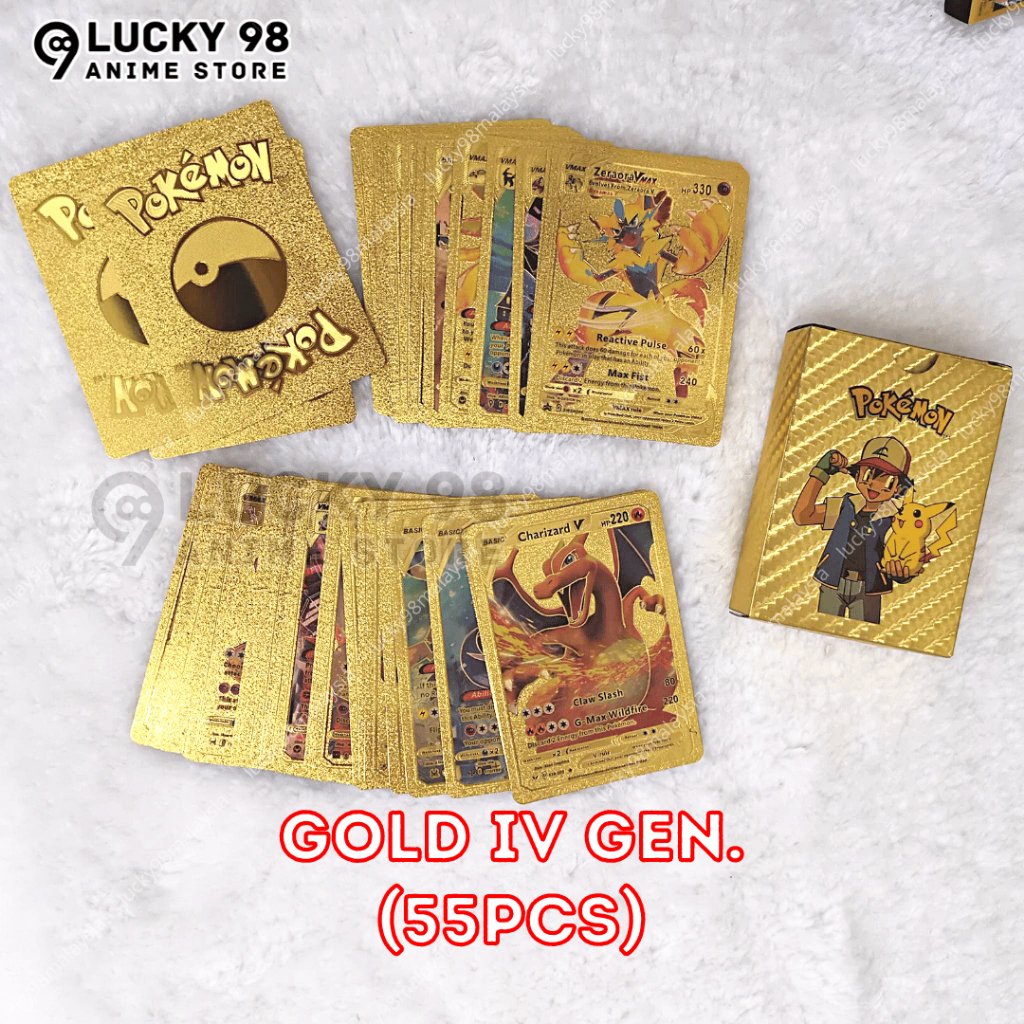 Pokemon Gold Card Kad Pokemon Emas Charizard IV Generation 4th All New ...