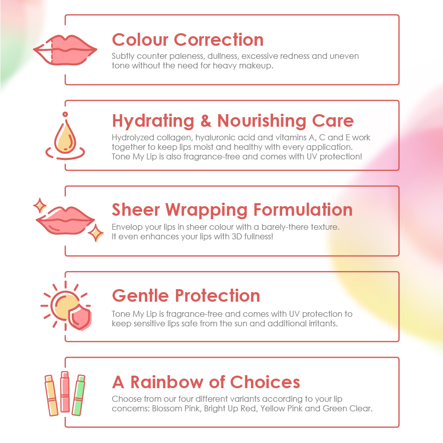 Mentholatum Tone My Lip - Blossom Pink [For Pale & Dull Lip/ Color ...