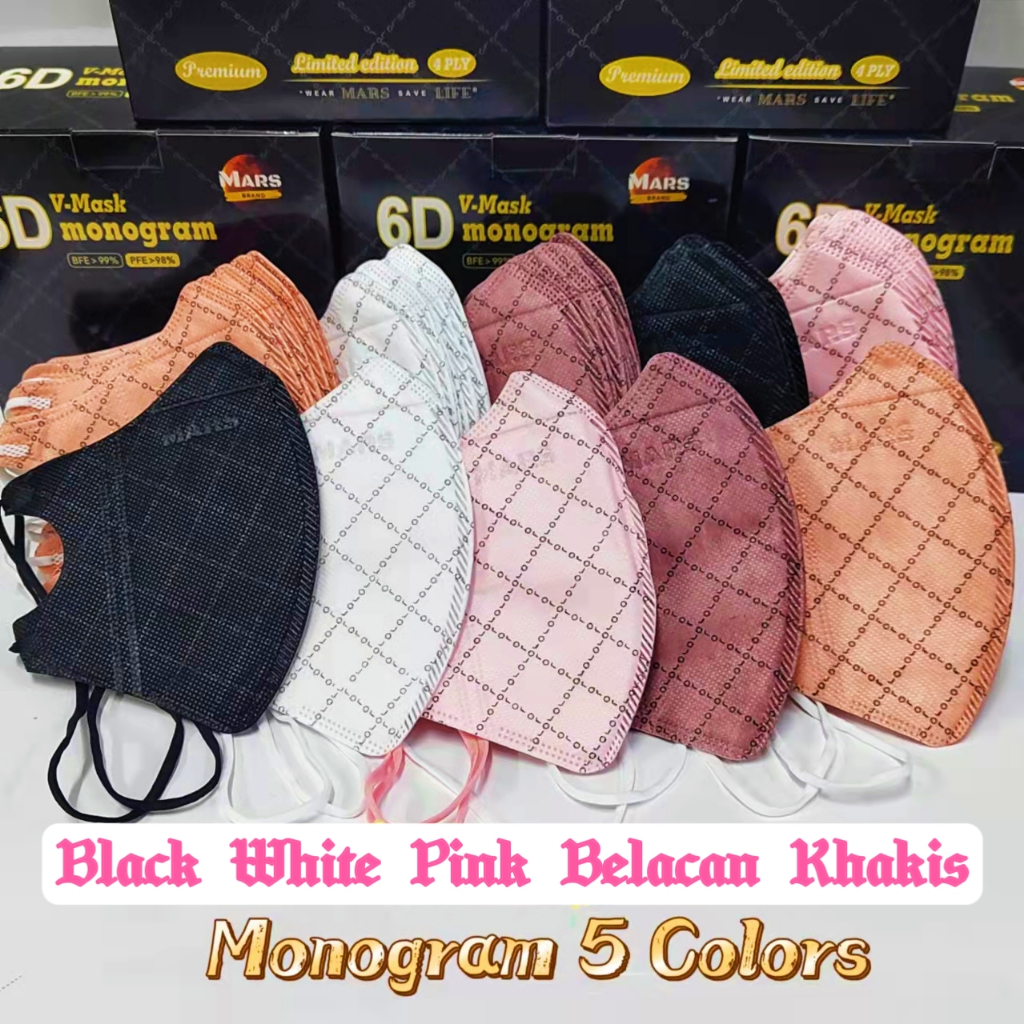 MARS Duckbill Headloop Mask 4ply Duckbill Face Mask Monogram Headloop ...