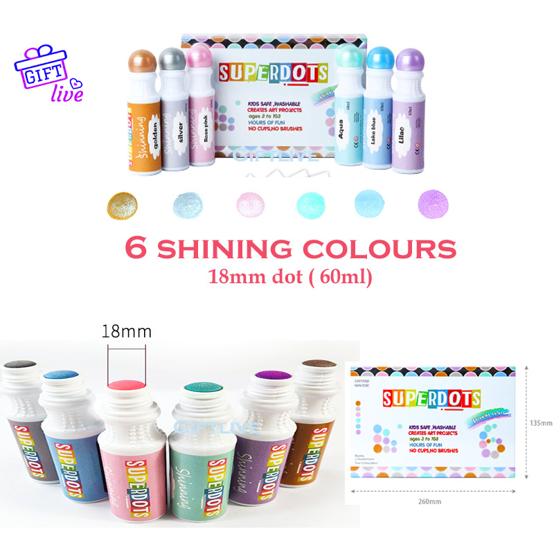 SUPERDOTS Art Dot markers Set 10 Colours Craft painting Art superdot ...