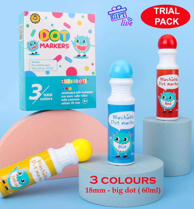 SUPERDOTS Art Dot markers Set 10 Colours Craft painting Art superdot ...