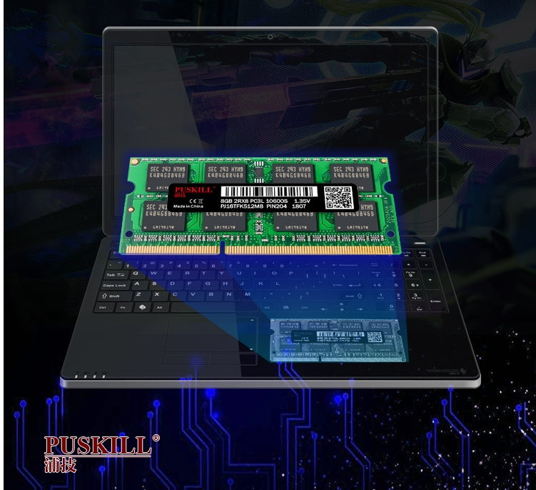 New PUSKILL Laptop Ram DDR3 DDR3L 8GB 4GB 1600MHz 1.35v 1.5v Laptop Ram ...