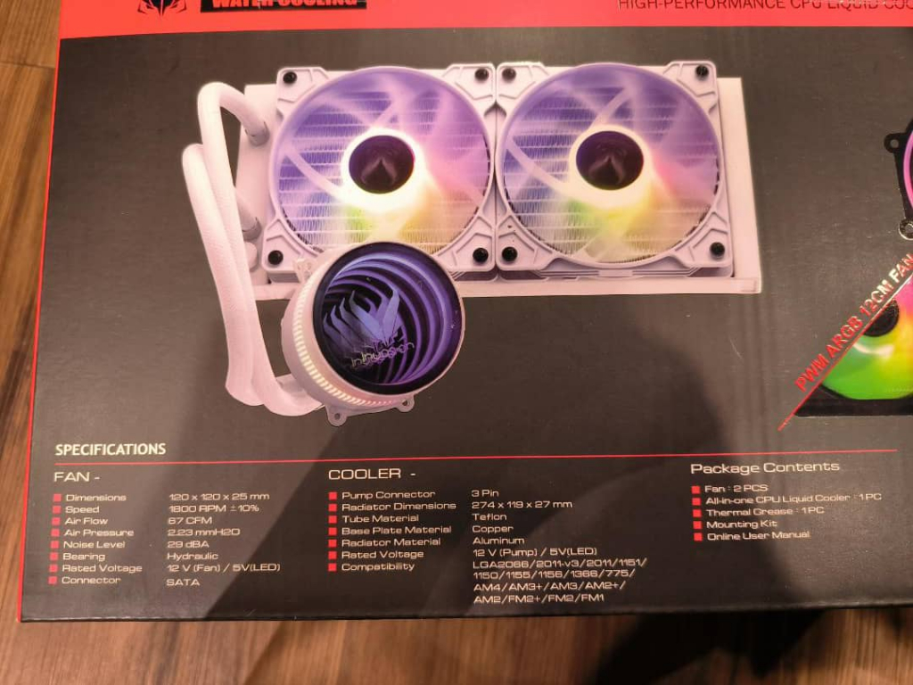 Invasion DX-240-ARGB High Performance Gaming AIO CPU Liquid Cooler ...