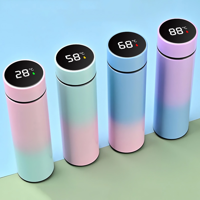 𝐃𝐎𝐔𝐁𝐋𝐄 𝐋𝐀𝐘𝐄𝐑 𝐈𝐍𝐒𝐔𝐋𝐀𝐓𝐈𝐎𝐍 Stainless Steel Smart LED Thermal Flask 500ml ...