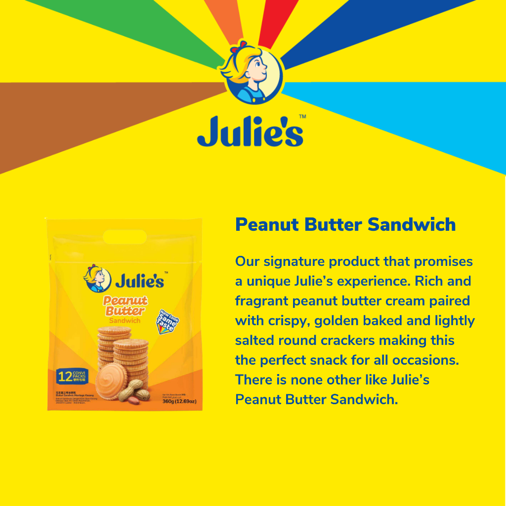 Julie's Peanut Butter Sandwich (360g x 3 Packs) | Shopee Malaysia