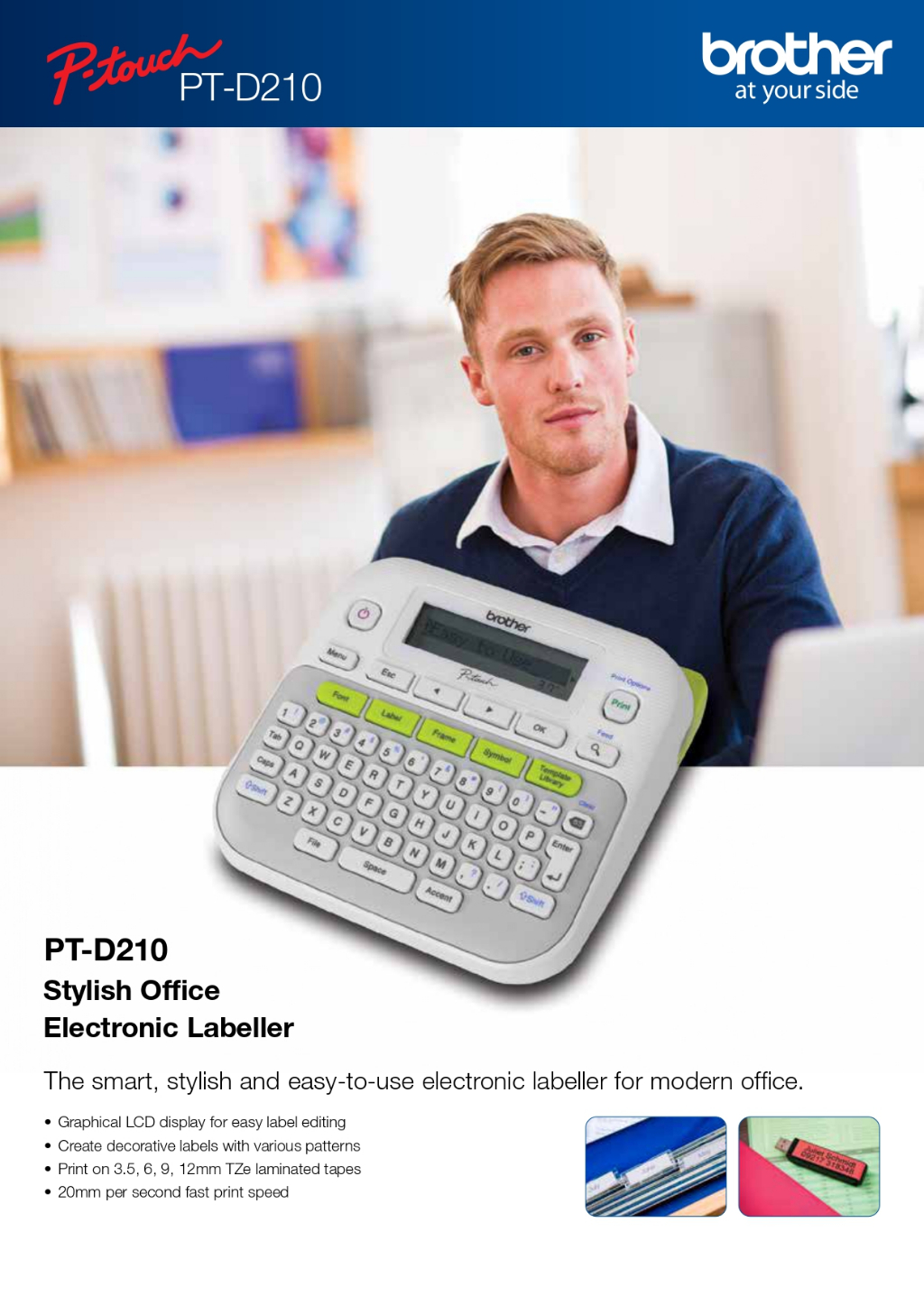 Brother Label Maker Printer P-Touch PT-D210 | Max 12mm | Shopee Malaysia