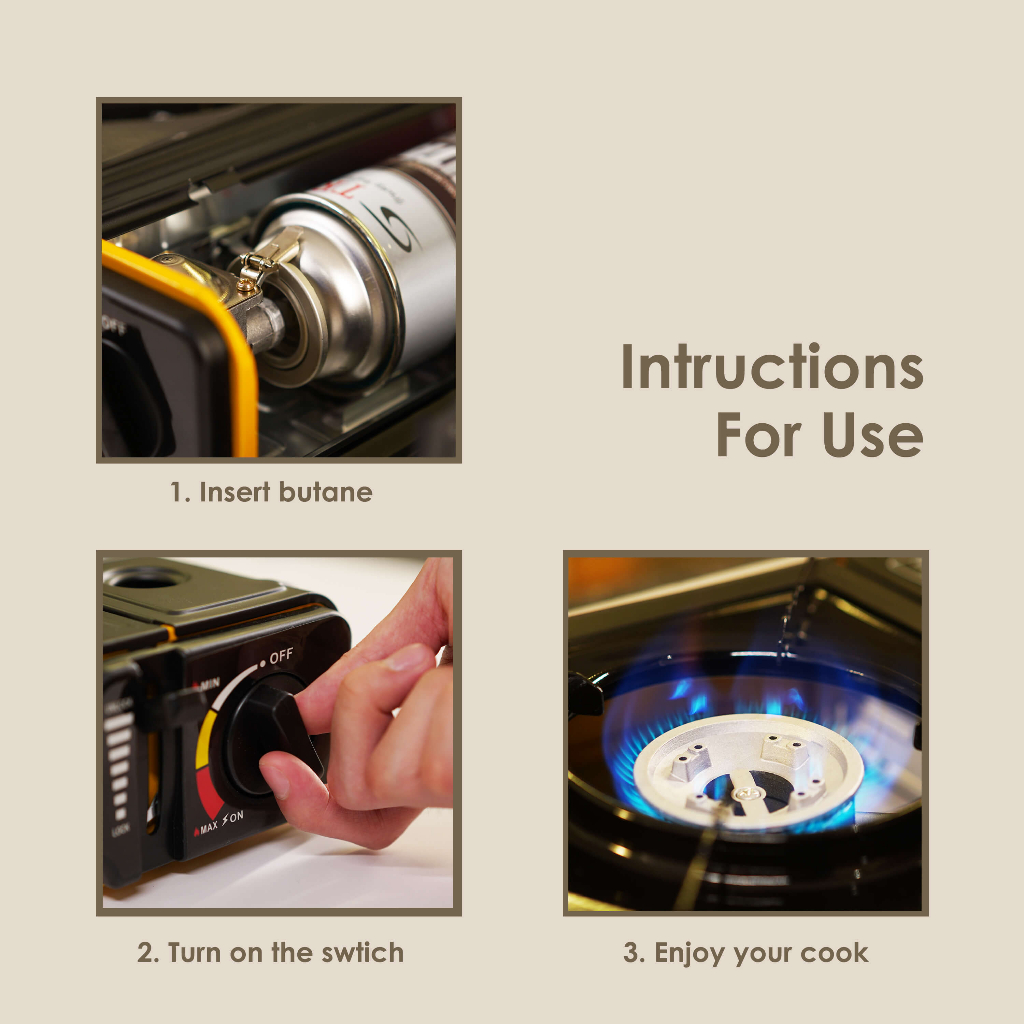 TRAC Portable Gas Stove Cooker For Camping/BBQ/Steamboat Dapur Gas Mini ...