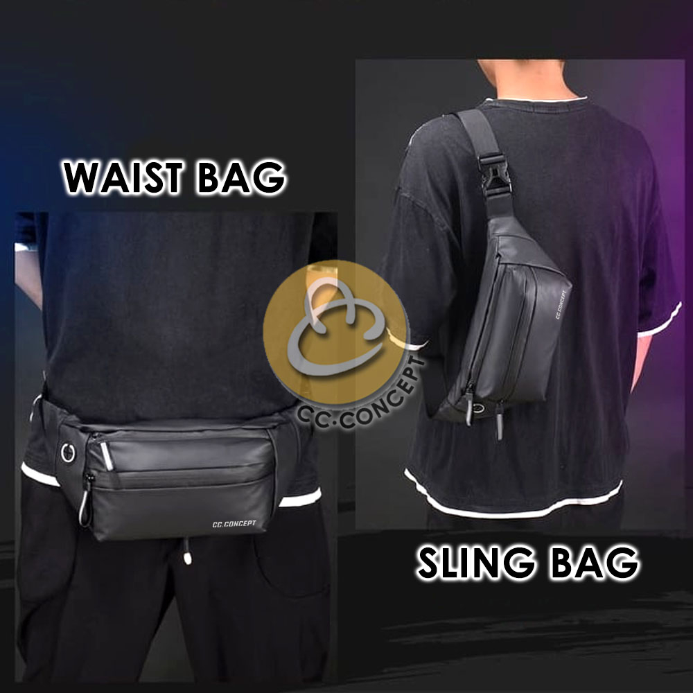 CC CONCEPT Original Waist Bag Waterproof Men Bag Chest Bag Pouch Sling ...