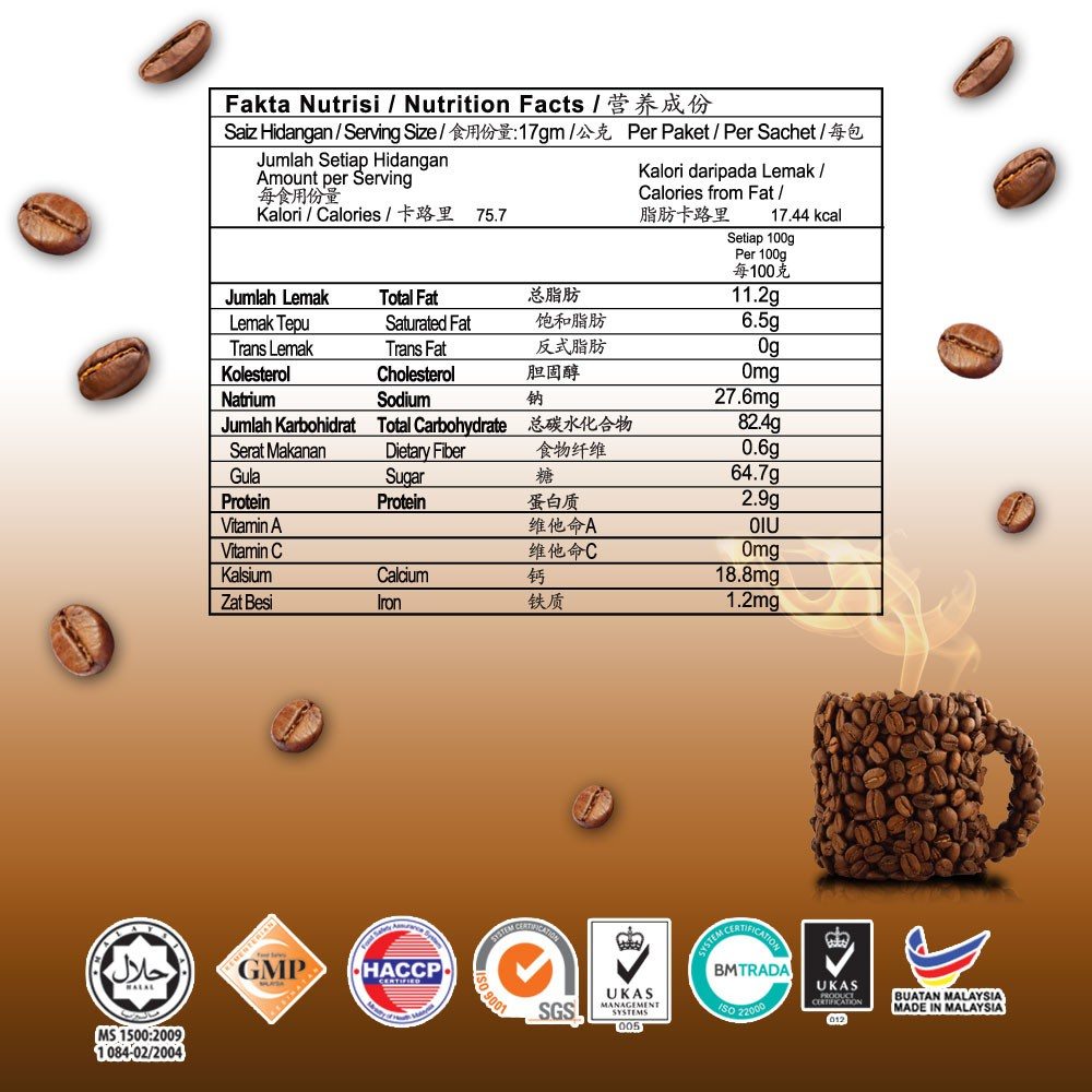 888 3 In 1 Instant White Coffee Value Pack (17g x 20 Sachets ) 888 3 in ...
