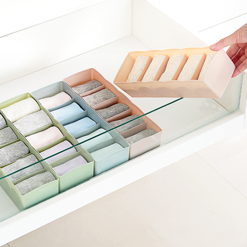 𝗠𝗨𝗟𝗧𝗜𝗙𝗨𝗡𝗖𝗧𝗜𝗢𝗡𝗔𝗟 5 Grids Underwear Sock Bra Panties Storage Box Wardrobe ...