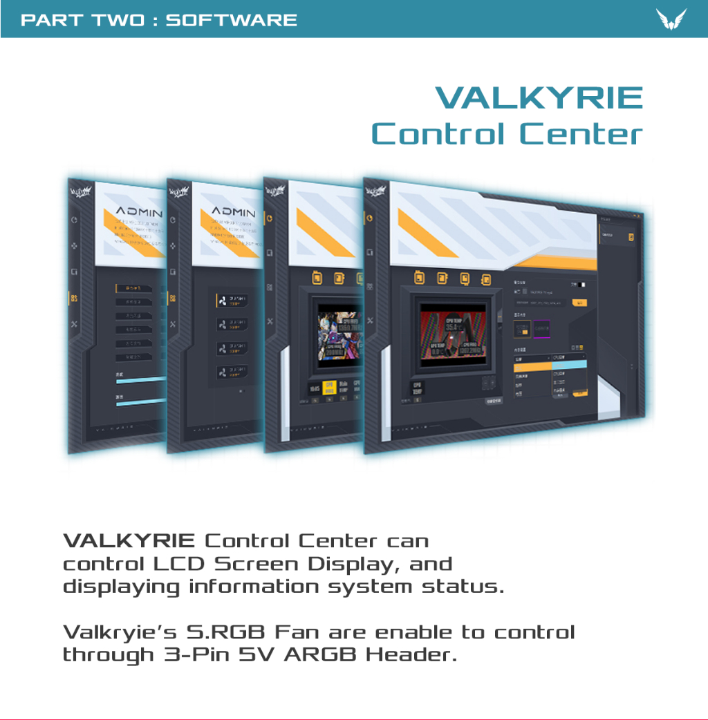 Valkyrie E Series 2.4" LCD Screen RGB Liquid CPU Cooler [E240/E360] | Shopee Malaysia