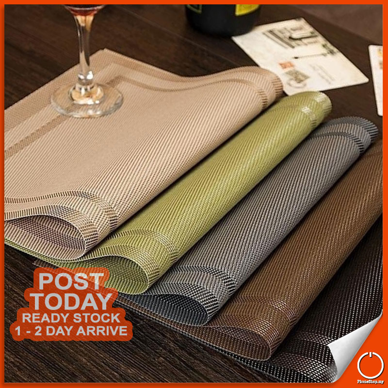 𝐇𝐄𝐀𝐓 𝐑𝐄𝐒𝐈𝐒𝐓𝐀𝐍𝐂𝐄 Dining Table Mat Washable Non Slip Kitchen Tableware ...