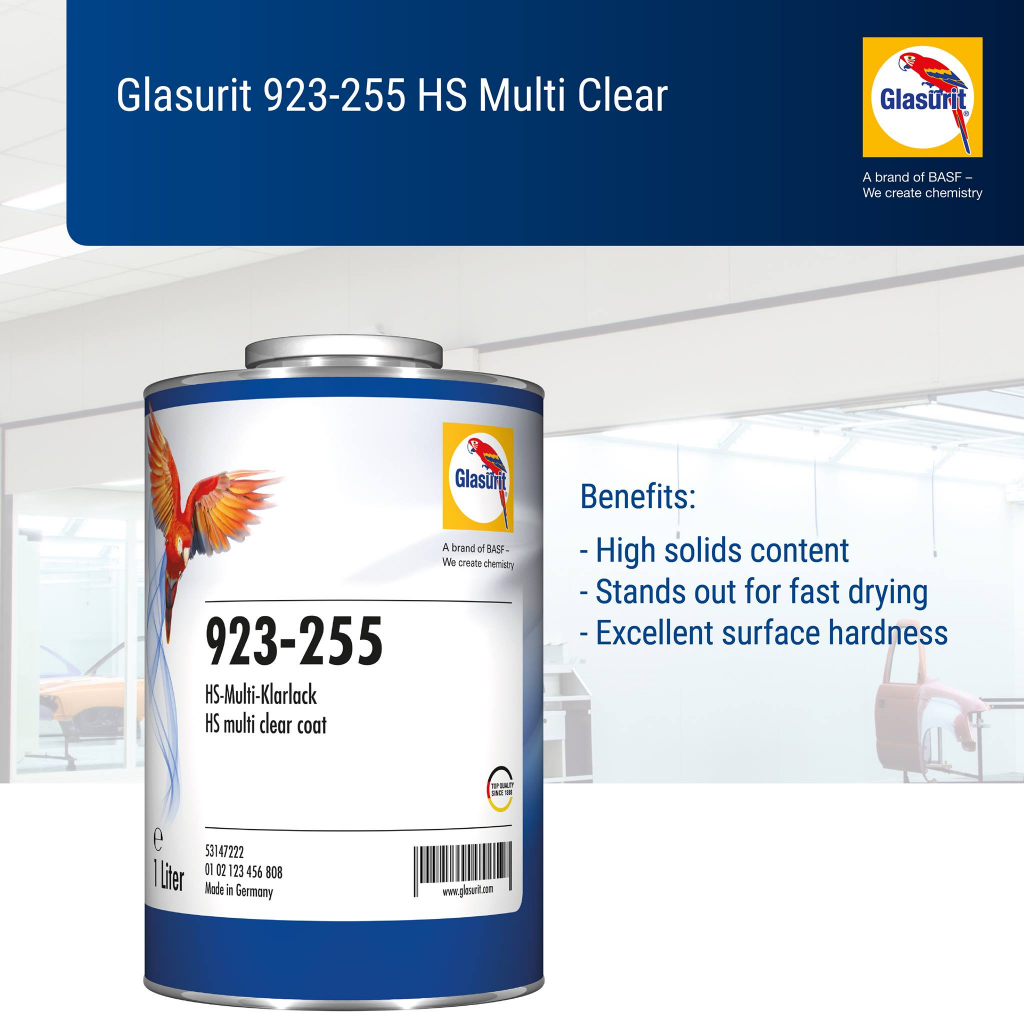 GLASURIT 923-255 & 923-155 HIGH SOLID HIGH GLOSS MULTI CLEAR COAT & 929 ...