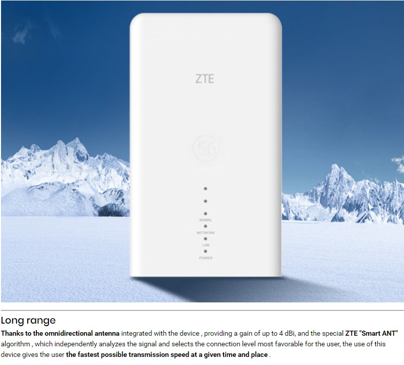 ZTE MC889 5G OUTDOOR CPE Router (5G 2.7Gbps 1LAN 0WIFI) Snapdragon™ X62 5G | Shopee Malaysia