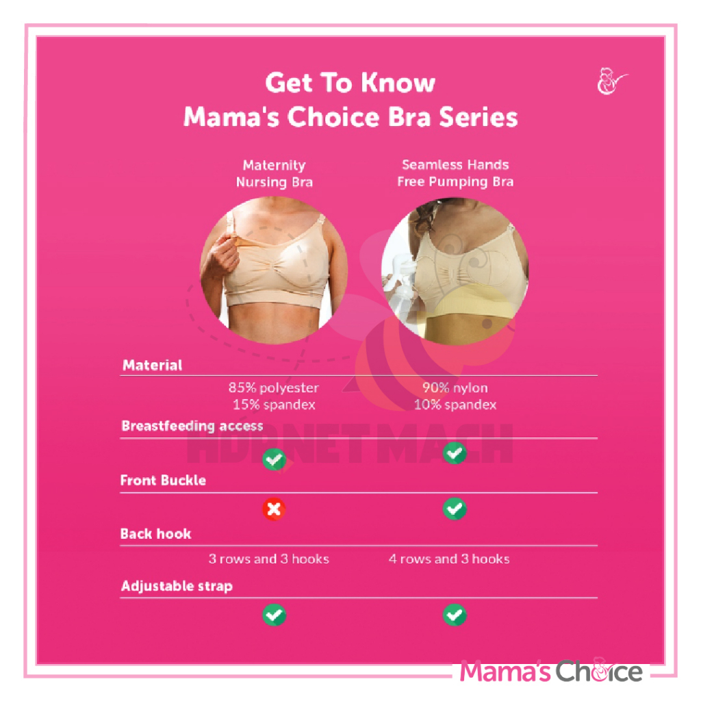 Mama's Choice Maternity Nursing Bra | Adjustable Breastfeeding Bra ...