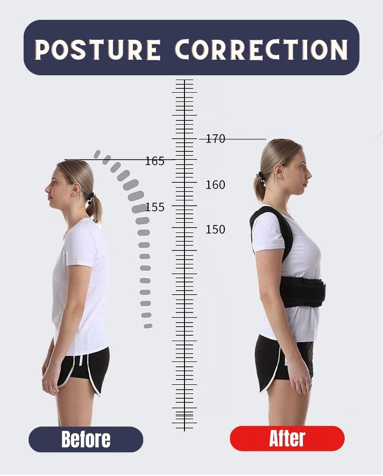 Hunchback Firm Metal Brace Posture Corrector Back Support Rehab ...