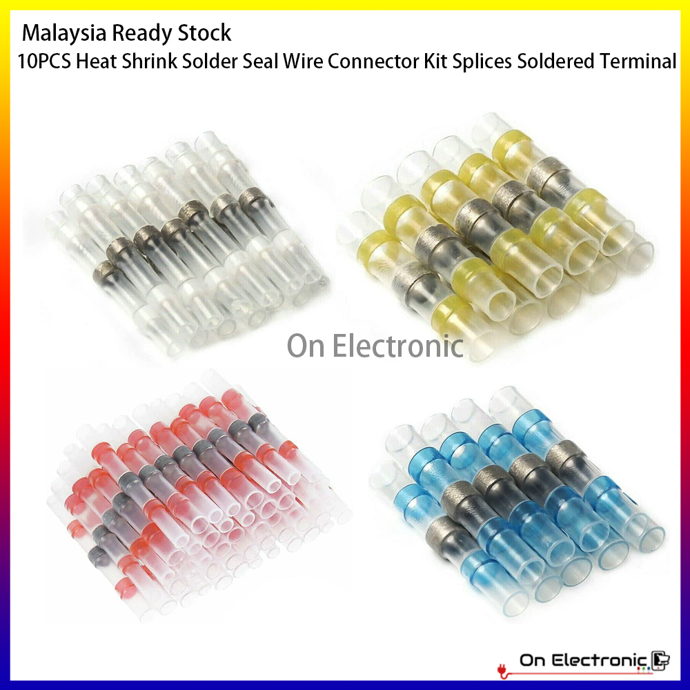 10PCS Heat Shrink Solder Seal Wire Connector Kit Splices Soldered ...