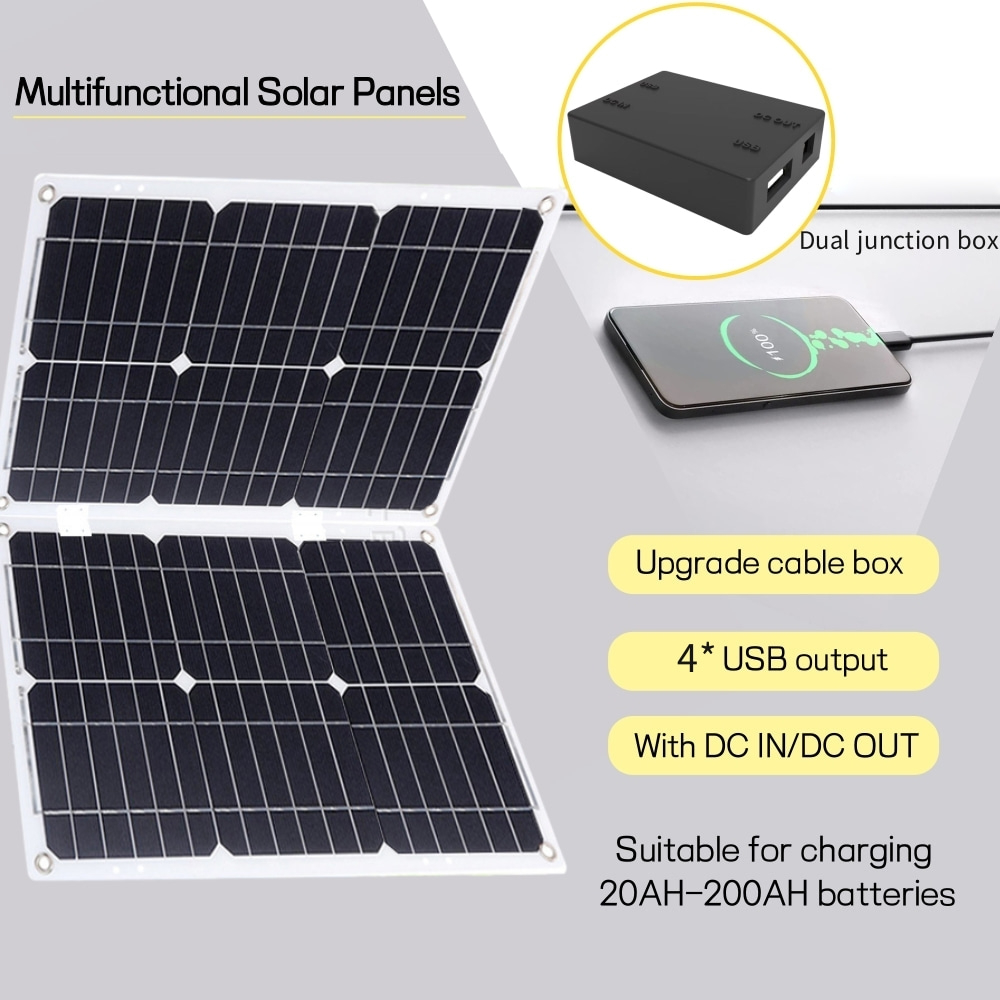 50W Dual USB Solar Panels, Dual USB Port , Are Freely Combined For ...